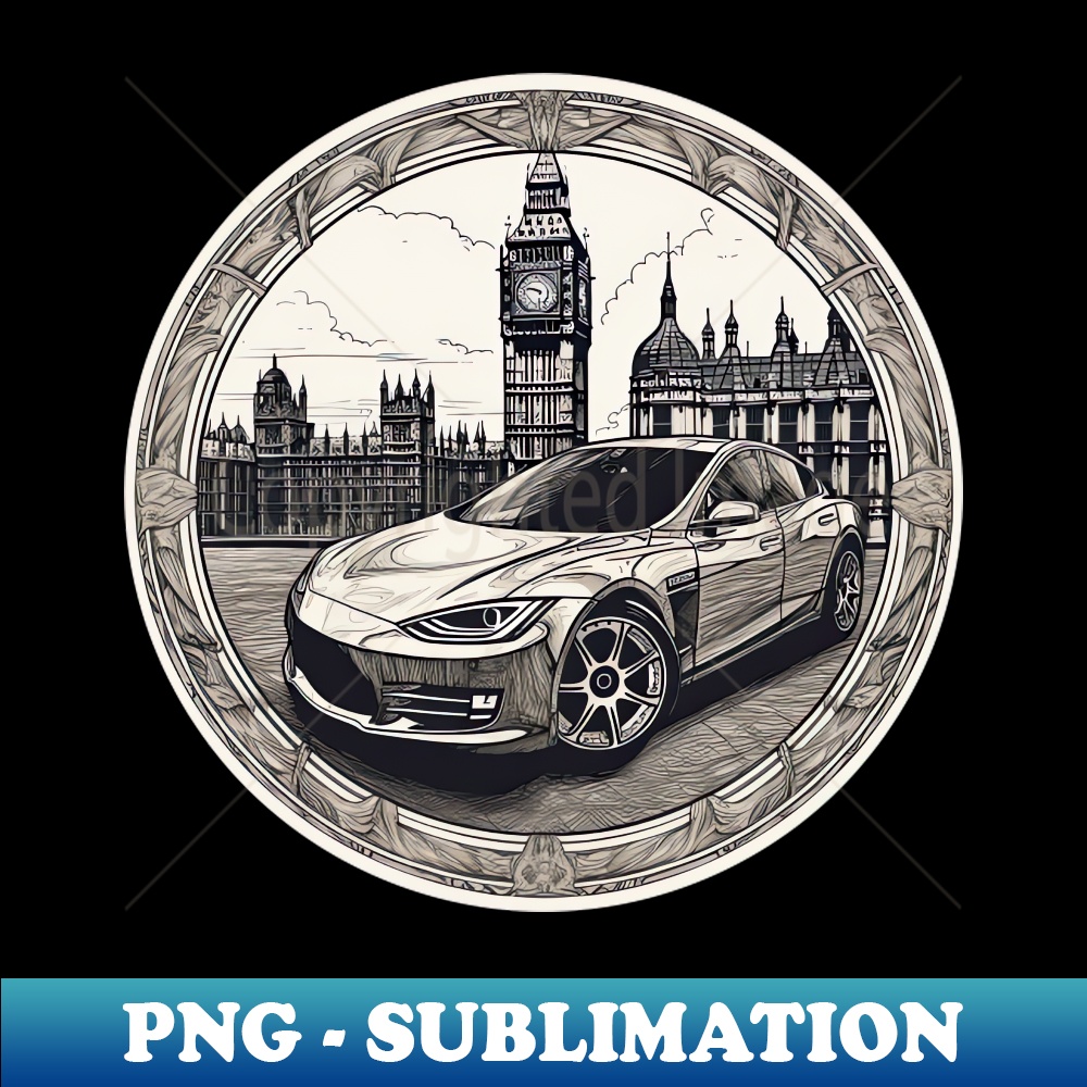 Tesla inspired car in London UK - Modern Sublimation PNG Fil | Inspire ...