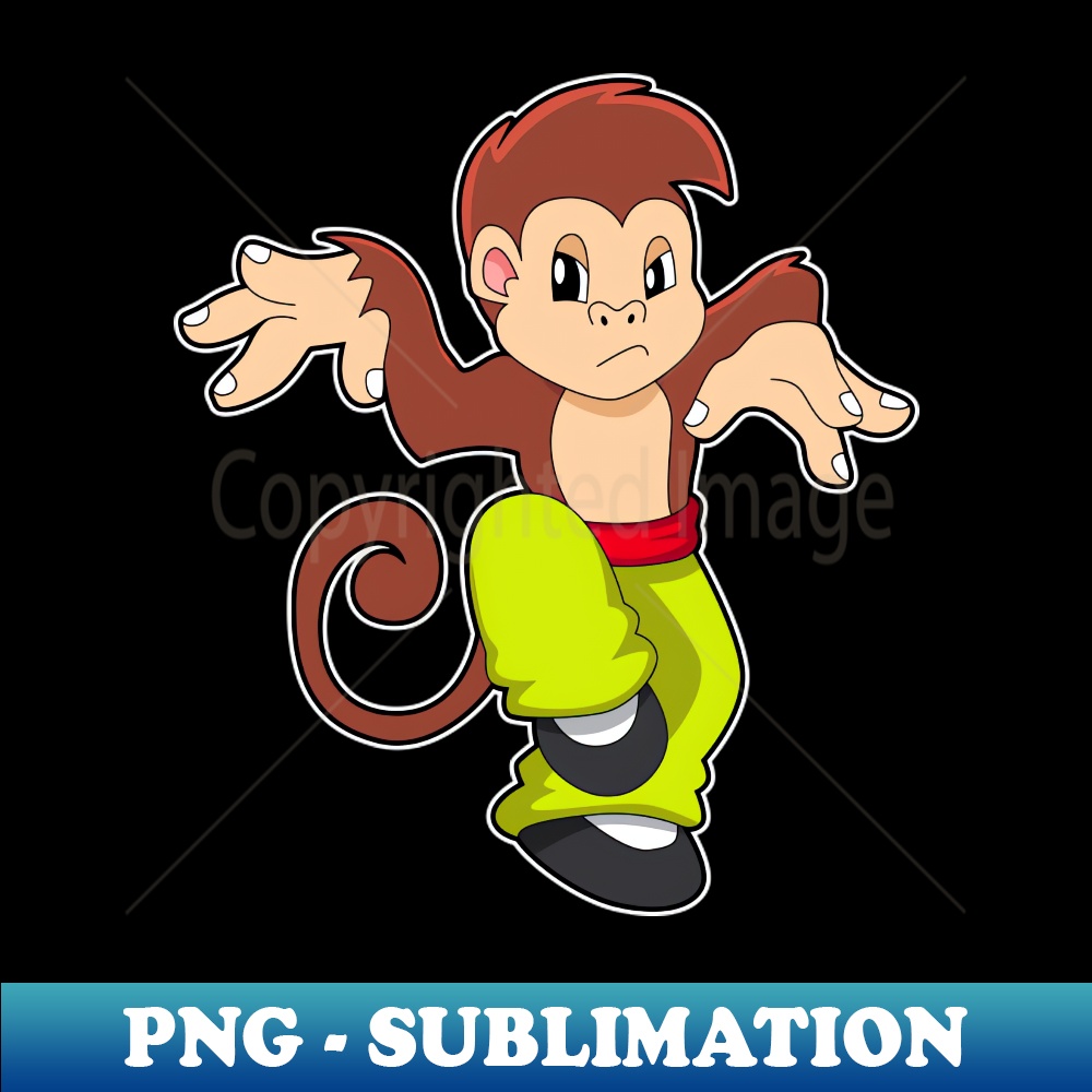 Monkey at Martial arts Kungfu - Retro PNG Sublimation Digita | Inspire ...