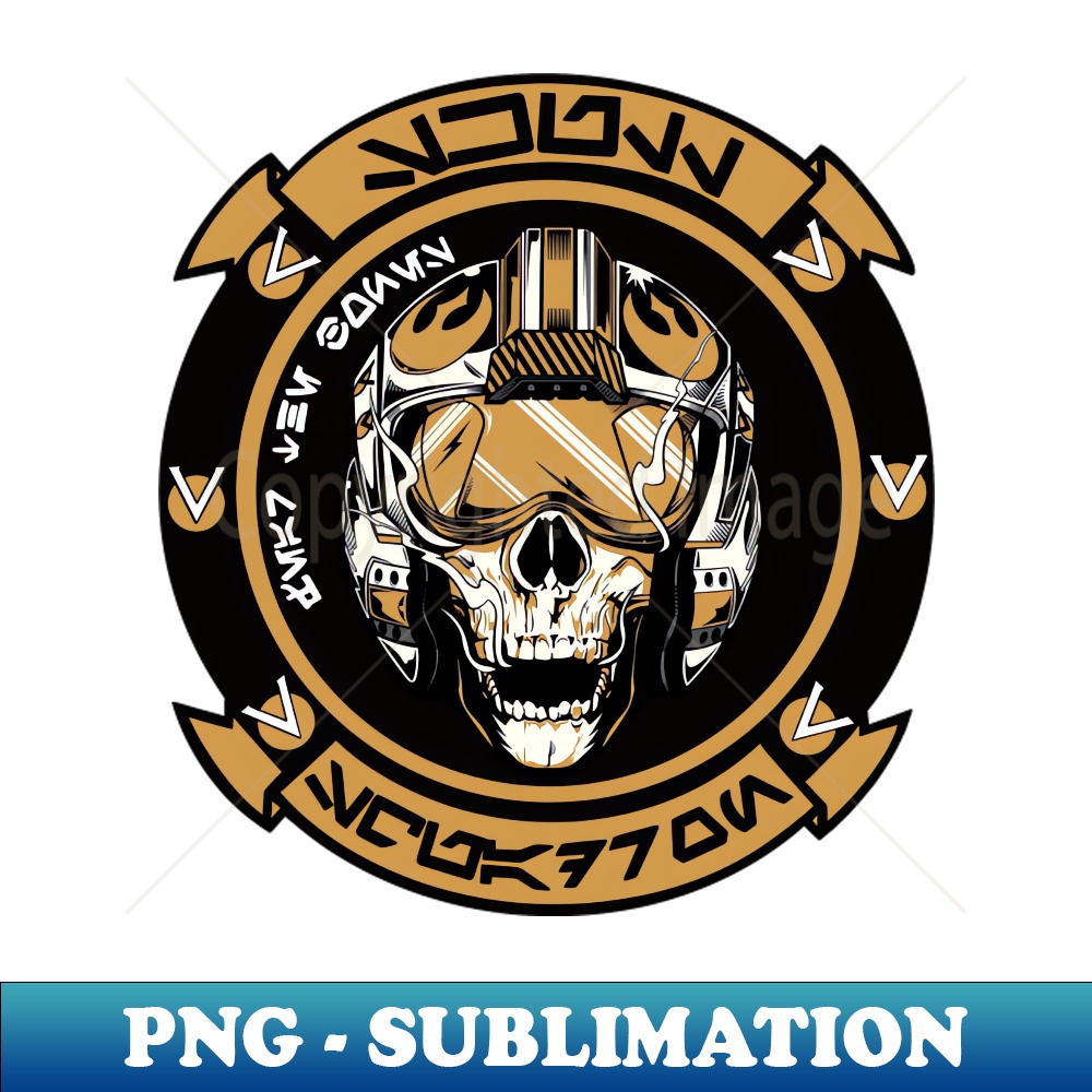 Skull Squadron Gold Leader Gold Squadron - Instant PNG Subli | Inspire Uplift