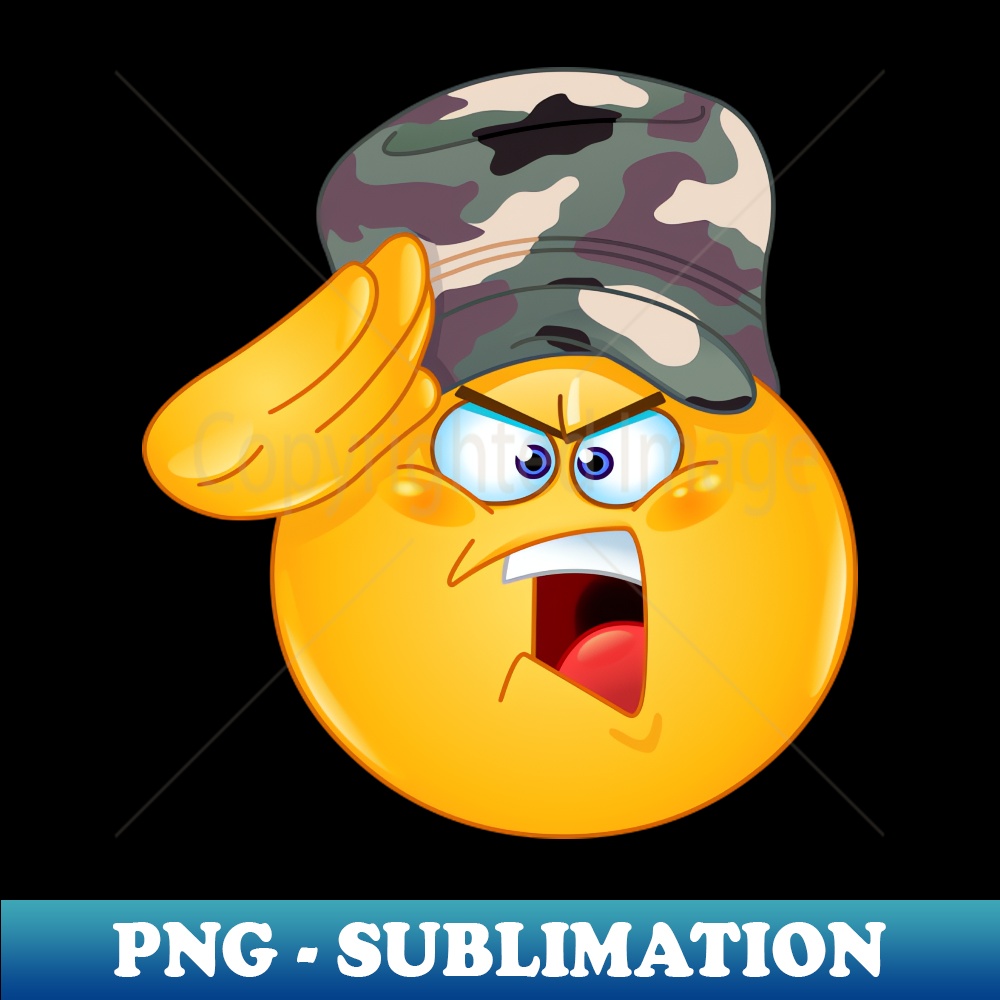 Soldier Saluting Emoji - Vintage Sublimation PNG Download - | Inspire ...