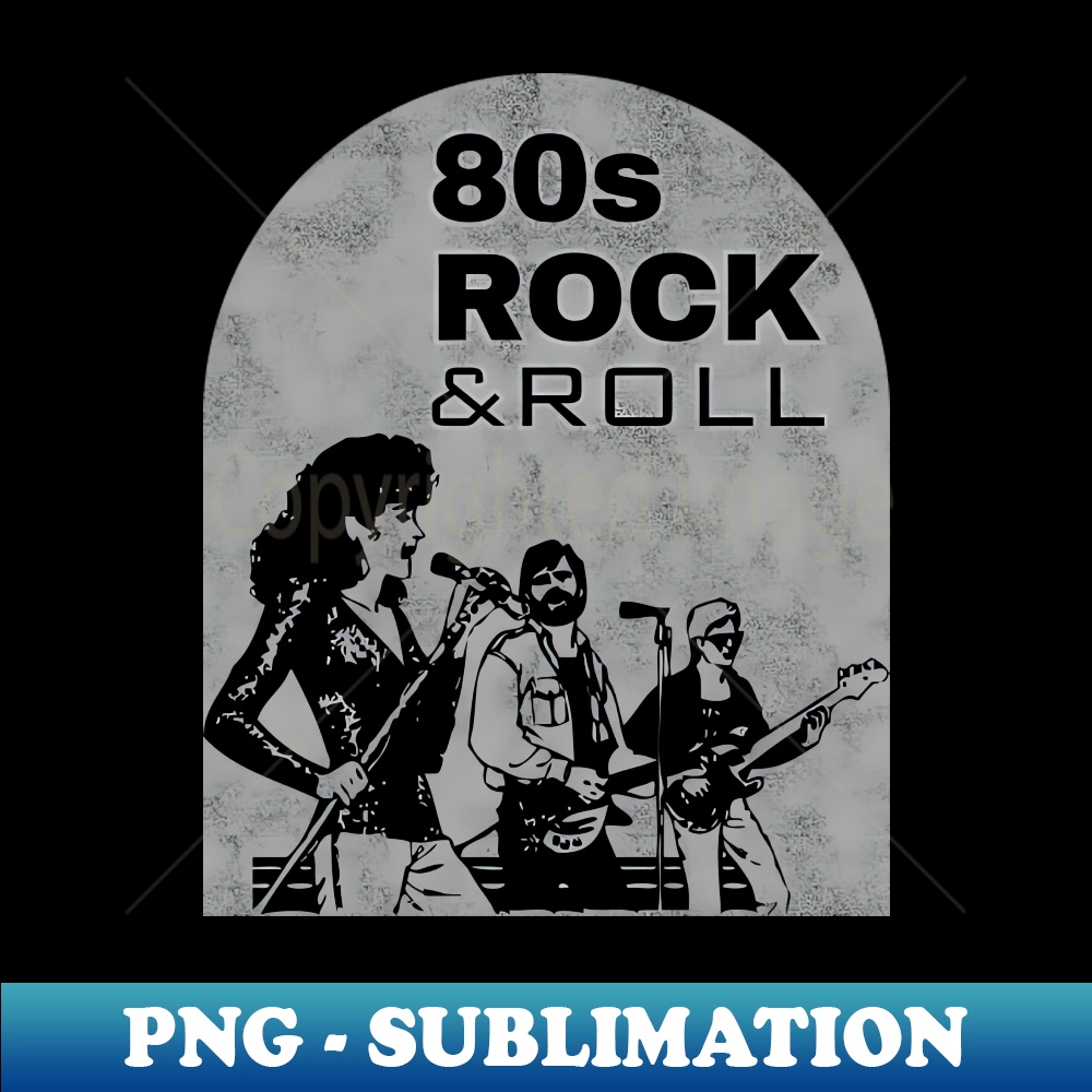 80s Rock Roll Band - PNG Transparent Sublimation Design - S | Inspire ...