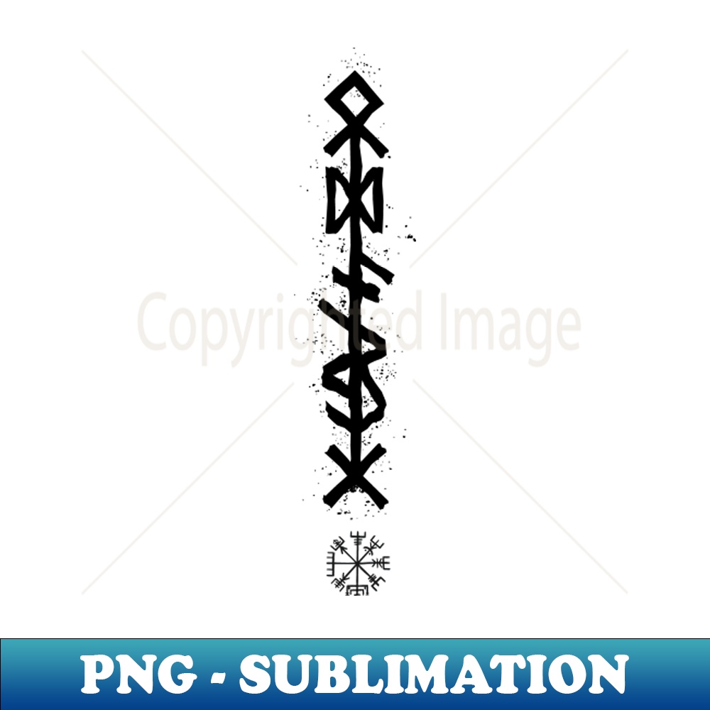 ODINS SPEAR - Black Bind Rune Design INK SPLAT - PNG Transpa | Inspire ...