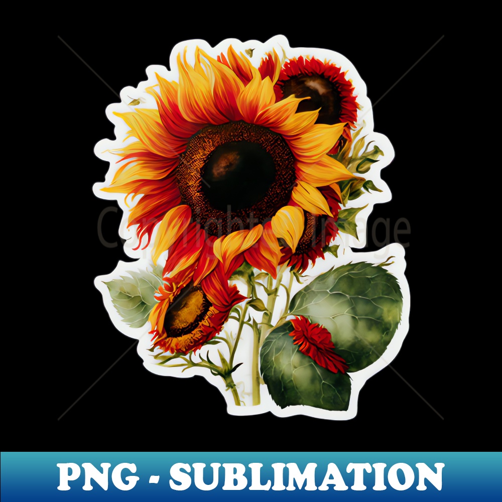Watercolor sunflower bouquet stickers - Vintage Sublimation | Inspire ...