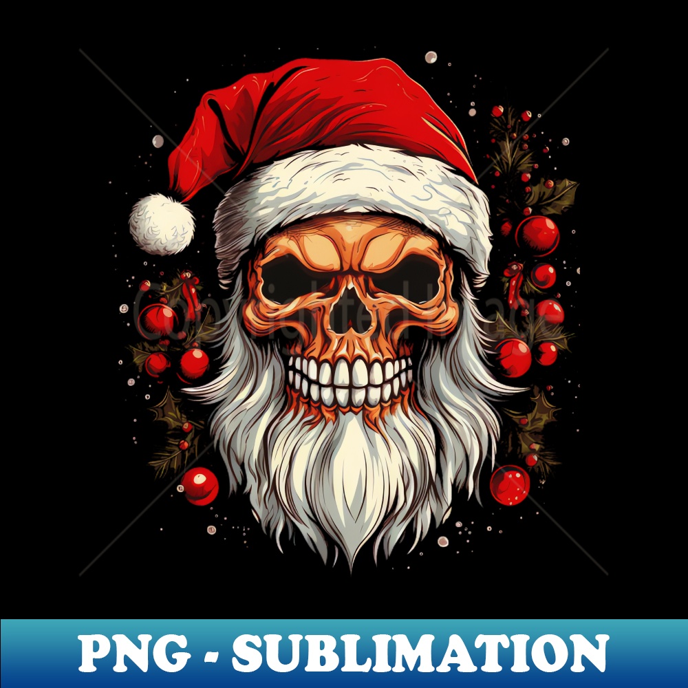 Santa Claus skull - High-Resolution PNG Sublimation File - U | Inspire ...