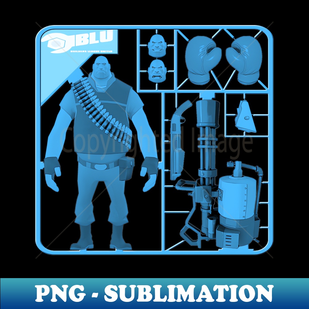 Team Fortress 2 - Heavy Weapons Guy Model Sprue - Blu - Sign | Inspire ...