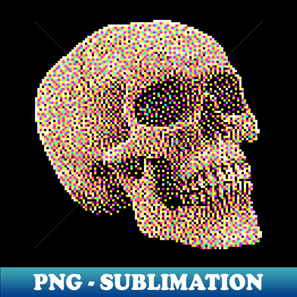 Skull CMYK Dithered - PNG Transparent Digital Download File | Inspire ...