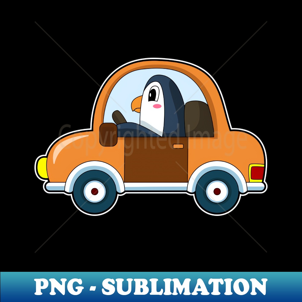 Penguin Car - Signature Sublimation PNG File - Stunning Subl - Inspire ...