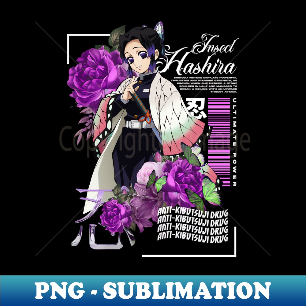 Shinobu Demon Slayer - Premium PNG Sublimation File - Bold & | Inspire ...