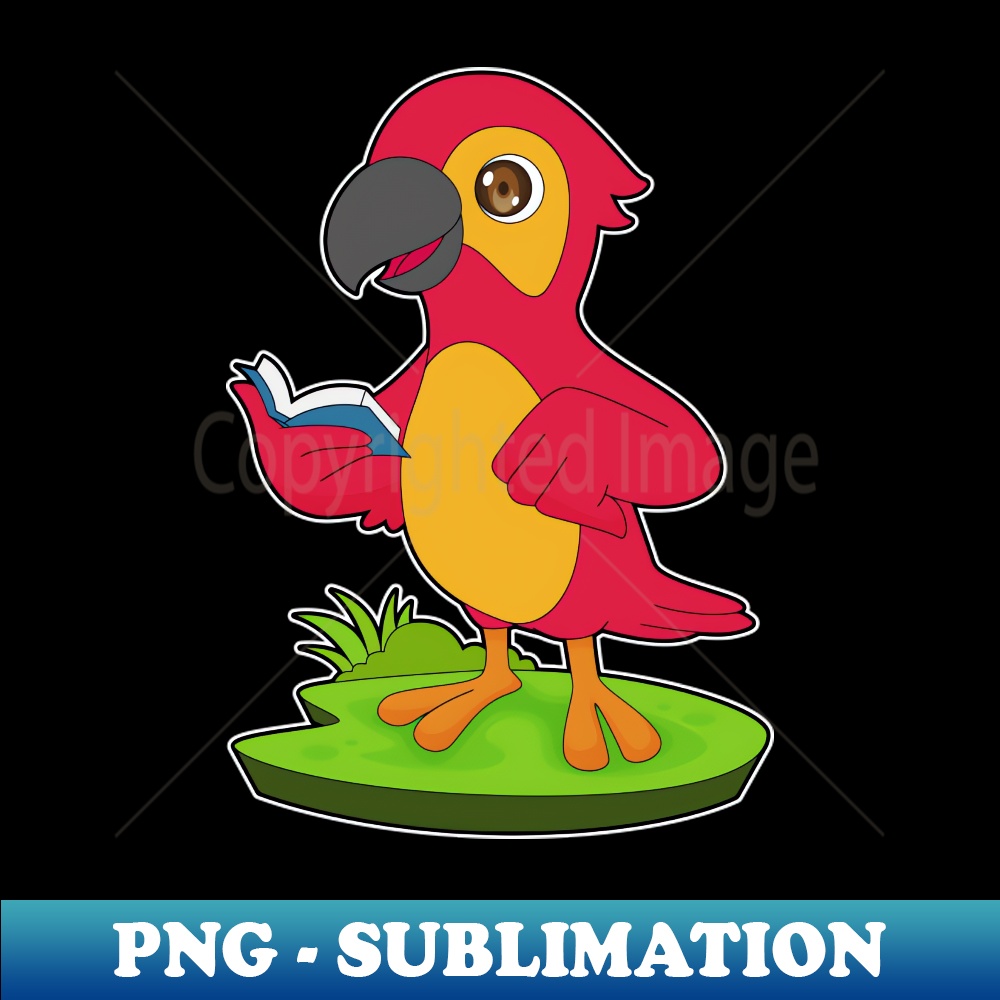 Parrot Book - Sublimation-Ready PNG File - Boost Your Succes | Inspire Uplift