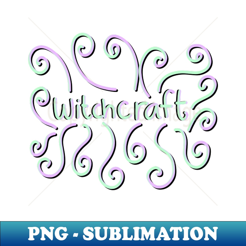 Spooky Witchcraft Lettering and Swirls in Green and Purple o | Inspire ...