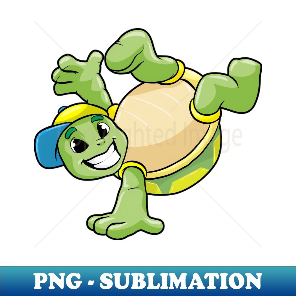 Turtle as dancer at break dance with a cap - Sublimation-Rea | Inspire ...