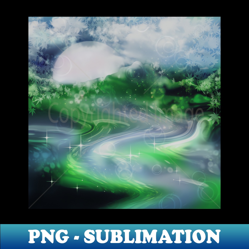 new moon fantasy landscape - Signature Sublimation PNG File | Inspire ...