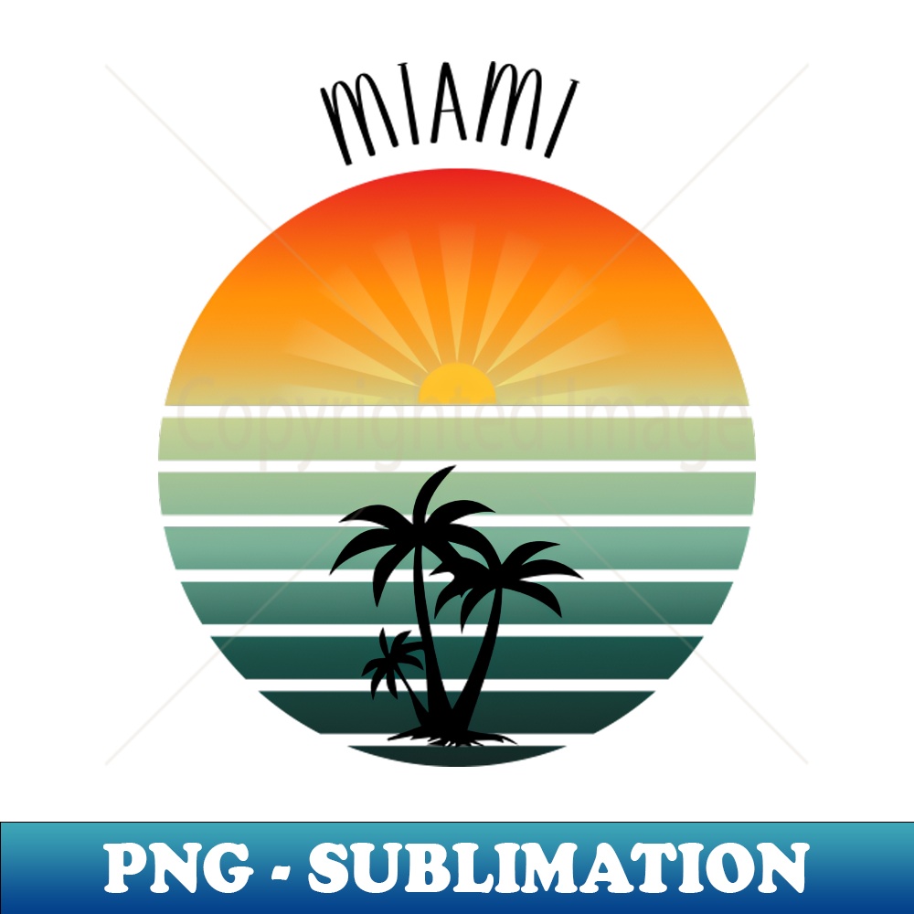 Miami Sunrise - PNG Transparent Sublimation Design - Revolut | Inspire ...