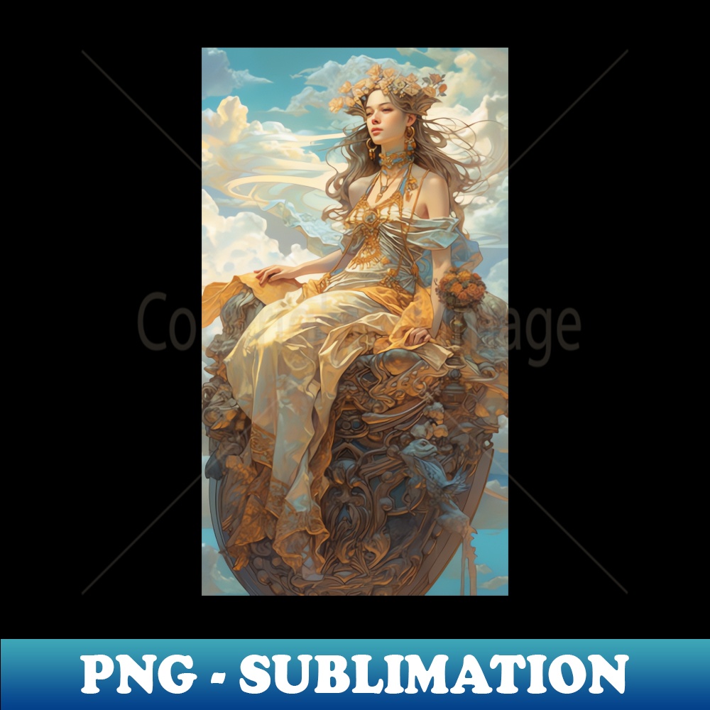 Sky goddess - Retro PNG Sublimation Digital Download - Bring | Inspire Uplift