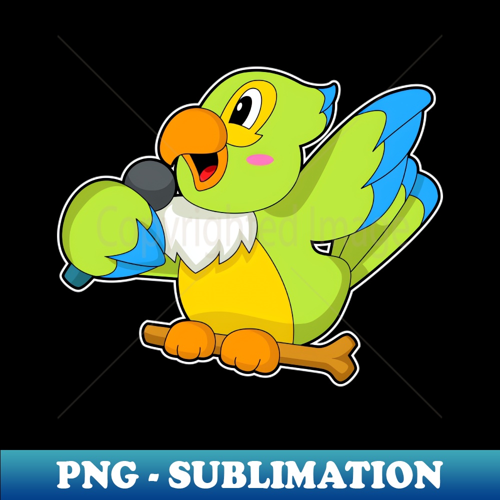 Parrot Singer Microphone - High-Resolution PNG Sublimation F | Inspire ...
