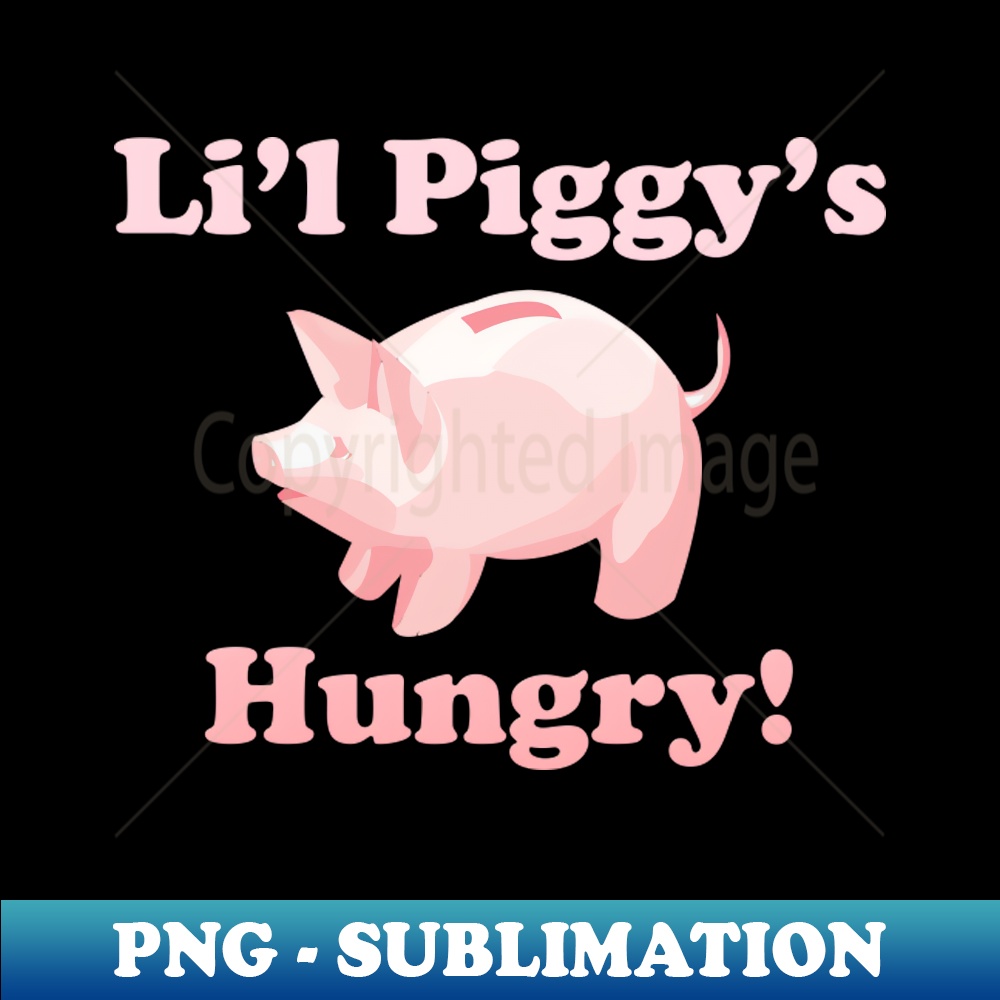 Lil Piggys Hungry Piggy Bank - Retro PNG Sublimation Digital | Inspire ...