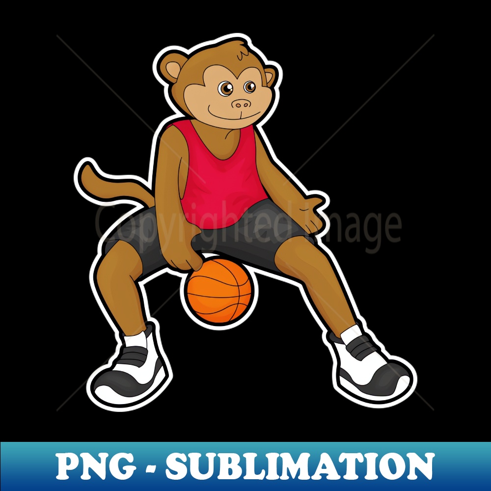 Monkey as Basketball player with Basketball - High-Resolutio | Inspire ...