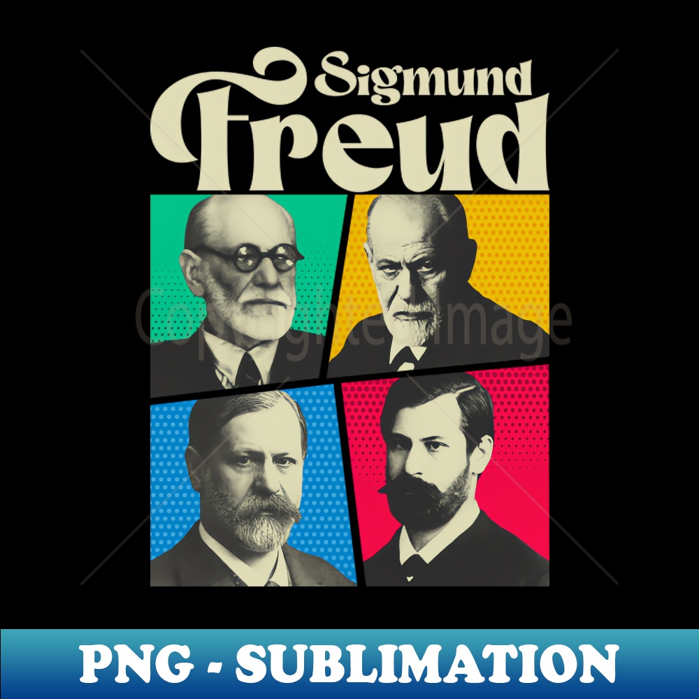 Sigmund Freud Comics White - Retro PNG Sublimation Digital D - Inspire ...