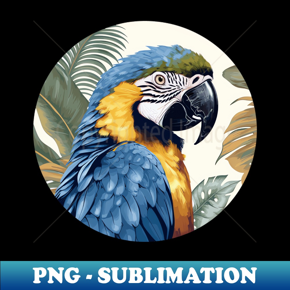 Blue and gold macaw - PNG Transparent Sublimation Design - U | Inspire ...