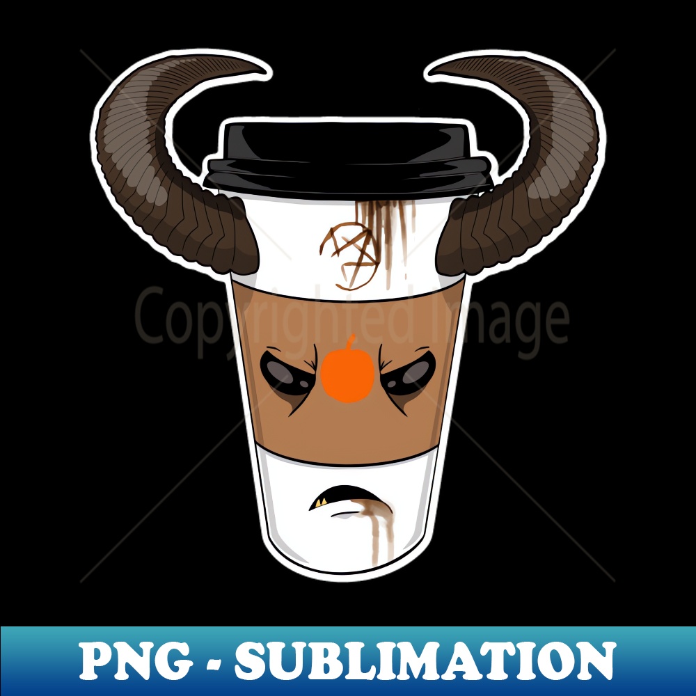 Pumpkin Spice Coffee Demon - PNG Transparent Digital Downloa | Inspire ...