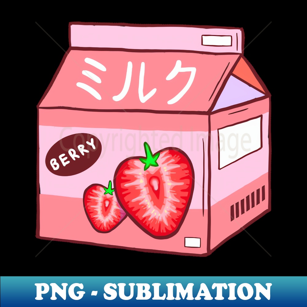 Strawberry Milk - PNG Transparent Digital Download File for | Inspire ...