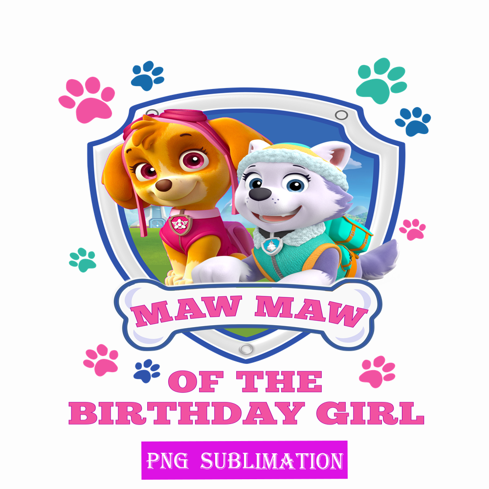 Maw maw of the birthday girl png | Inspire Uplift