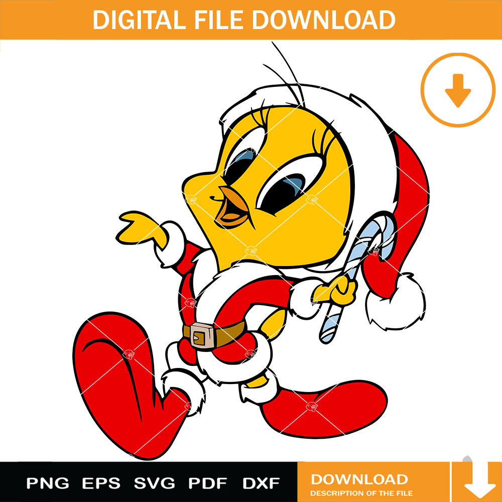 Christmas Characters Tweety Svg, Santa Claus Characters | Inspire Uplift