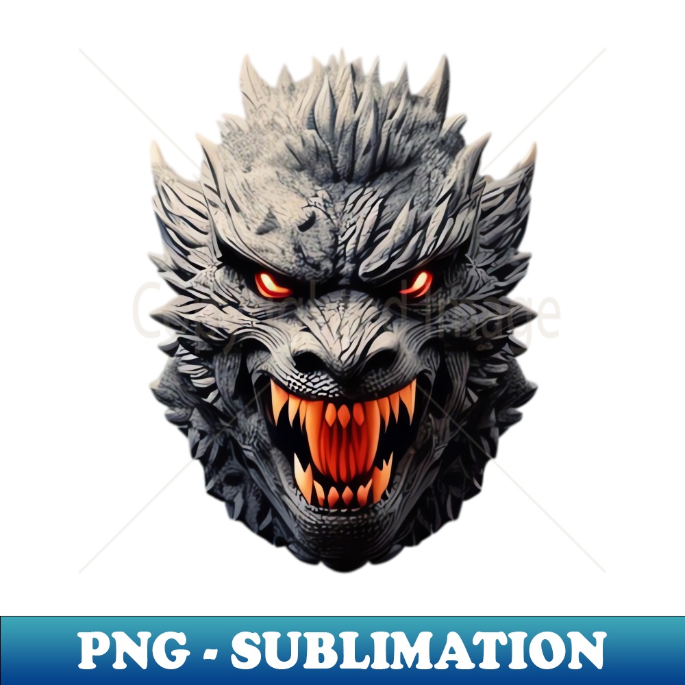 Enigmatic Entity Abstract Print of Godzillas Face - Digital | Inspire ...