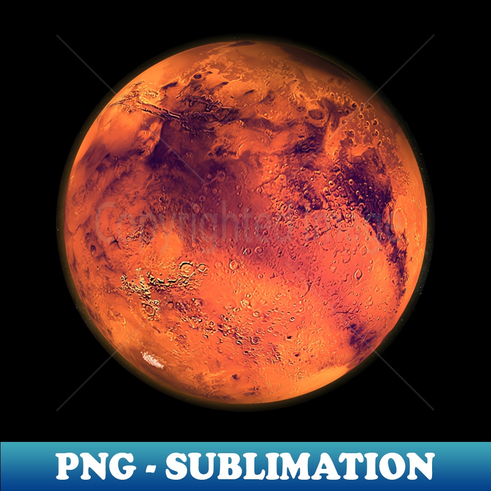 Mars Rendering Print - Sublimation-Ready PNG File - Instantl | Inspire Uplift