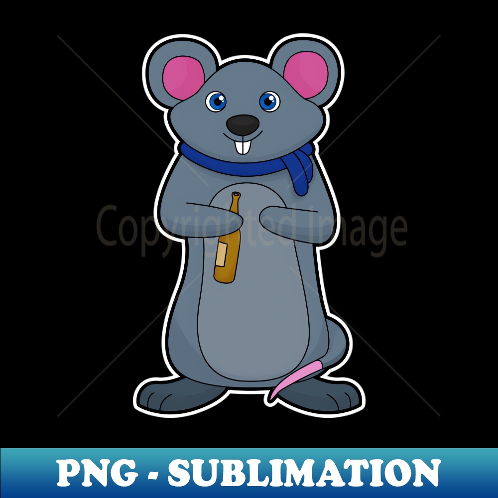Mouse with Beer bottle - PNG Transparent Digital Download Fi | Inspire ...