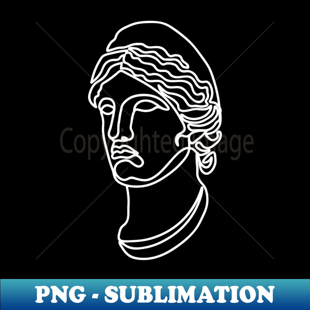 Greek Face in single line style - Premium PNG Sublimation Fi | Inspire ...
