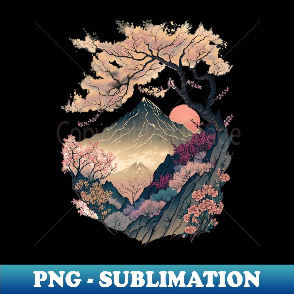 Japanese cherry blossom tree art traditional - Exclusive PNG - Inspire ...