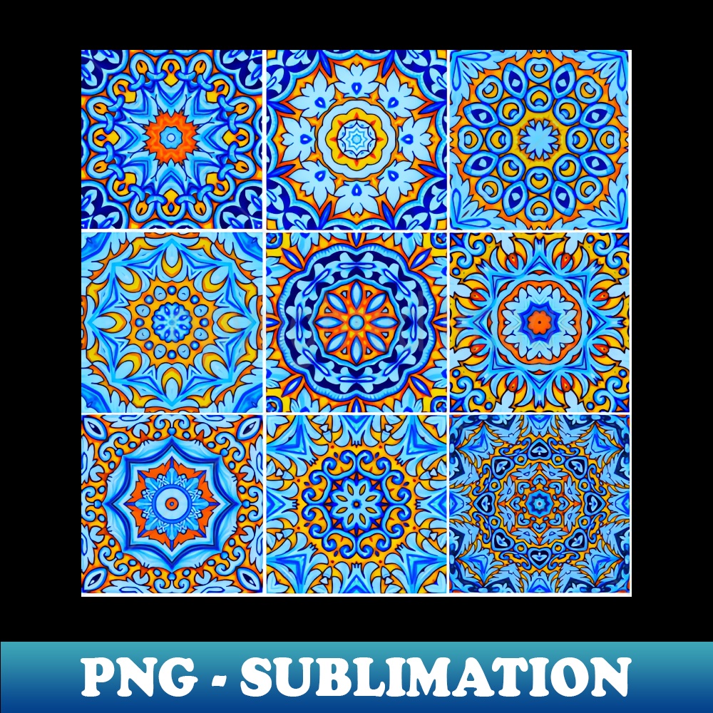 Moroccan arabic oriental tile pattern Blue - PNG Transparent - Inspire ...