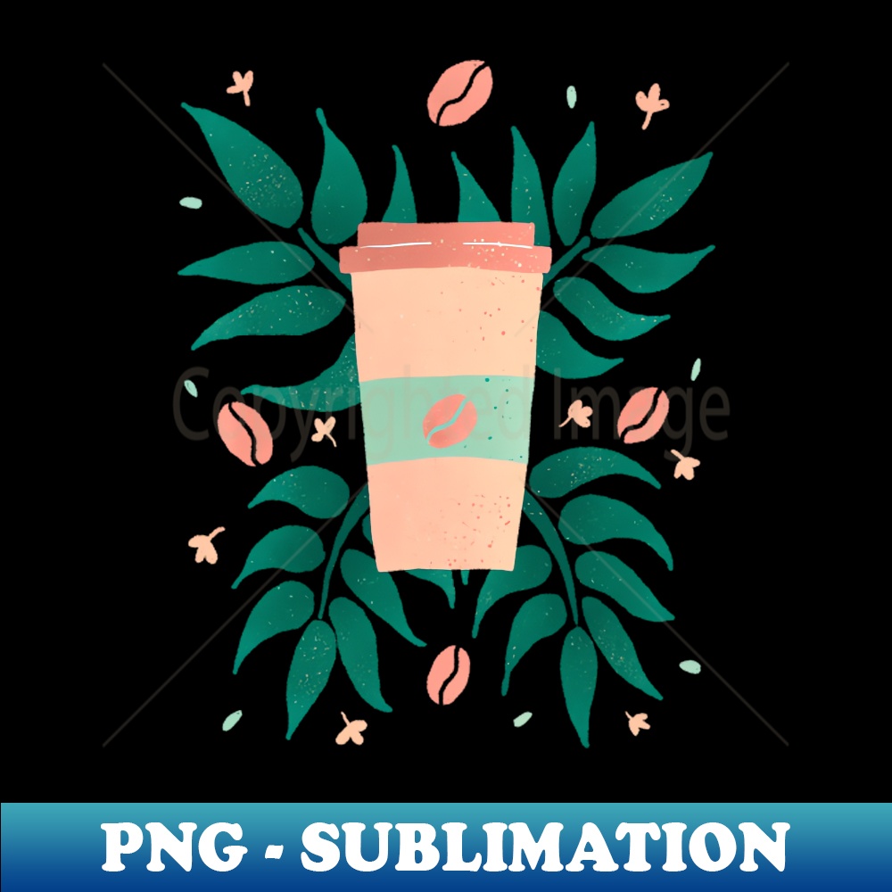 Tropical Coffee - tan and green - Instant Sublimation Digita | Inspire ...