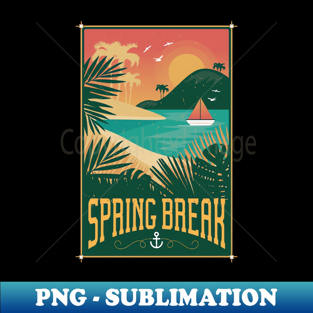 Vintage Spring Break Retro Island Vibes Vector Design for Sp | Inspire ...