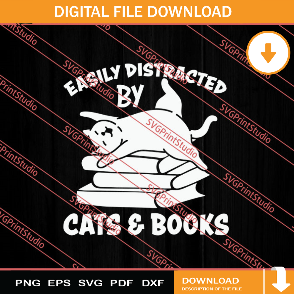 easily distracted by cats svg - Inspire Uplift