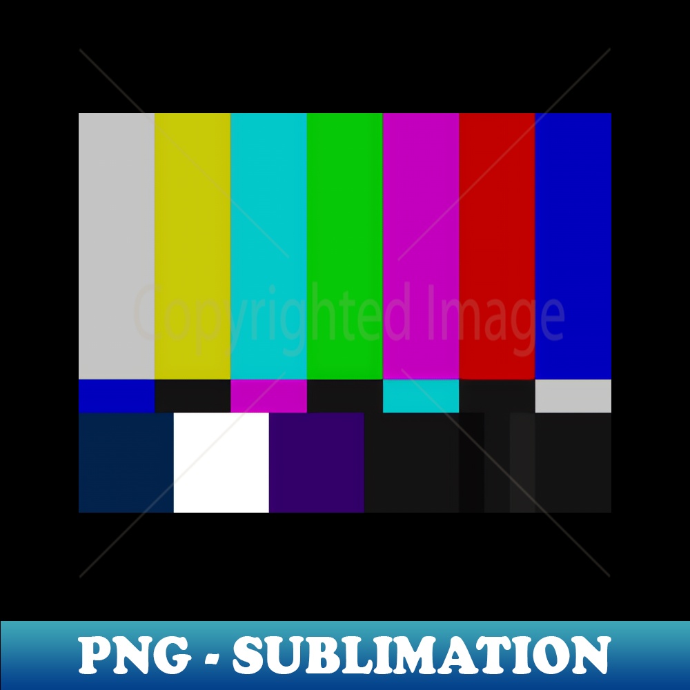 Vintage TV Color Bars Test Pattern - Sublimation-Ready PNG F - Inspire ...