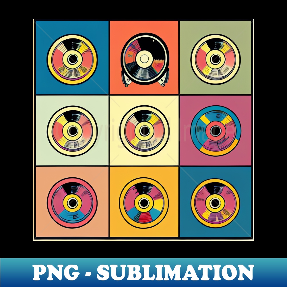 Vintage Pop Art Vinyl Records - Trendy Sublimation Digital D | Inspire ...
