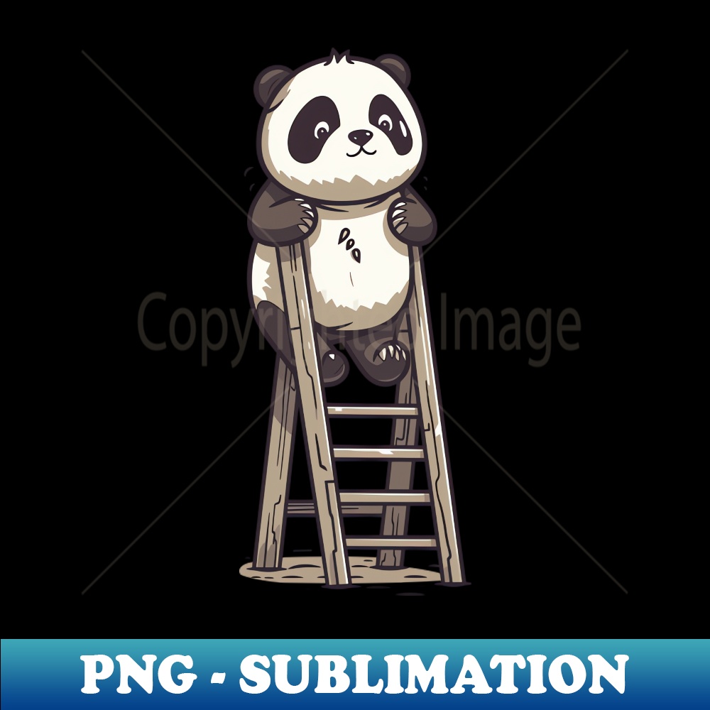 Panda On A Ladder - Exclusive PNG Sublimation Download - Enh | Inspire ...