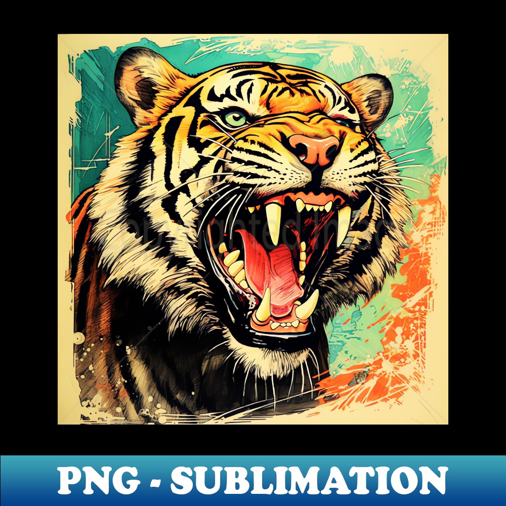 Colorful Tiger Cartoon Vintage Bengals Tiger Drawing Comics | Inspire ...