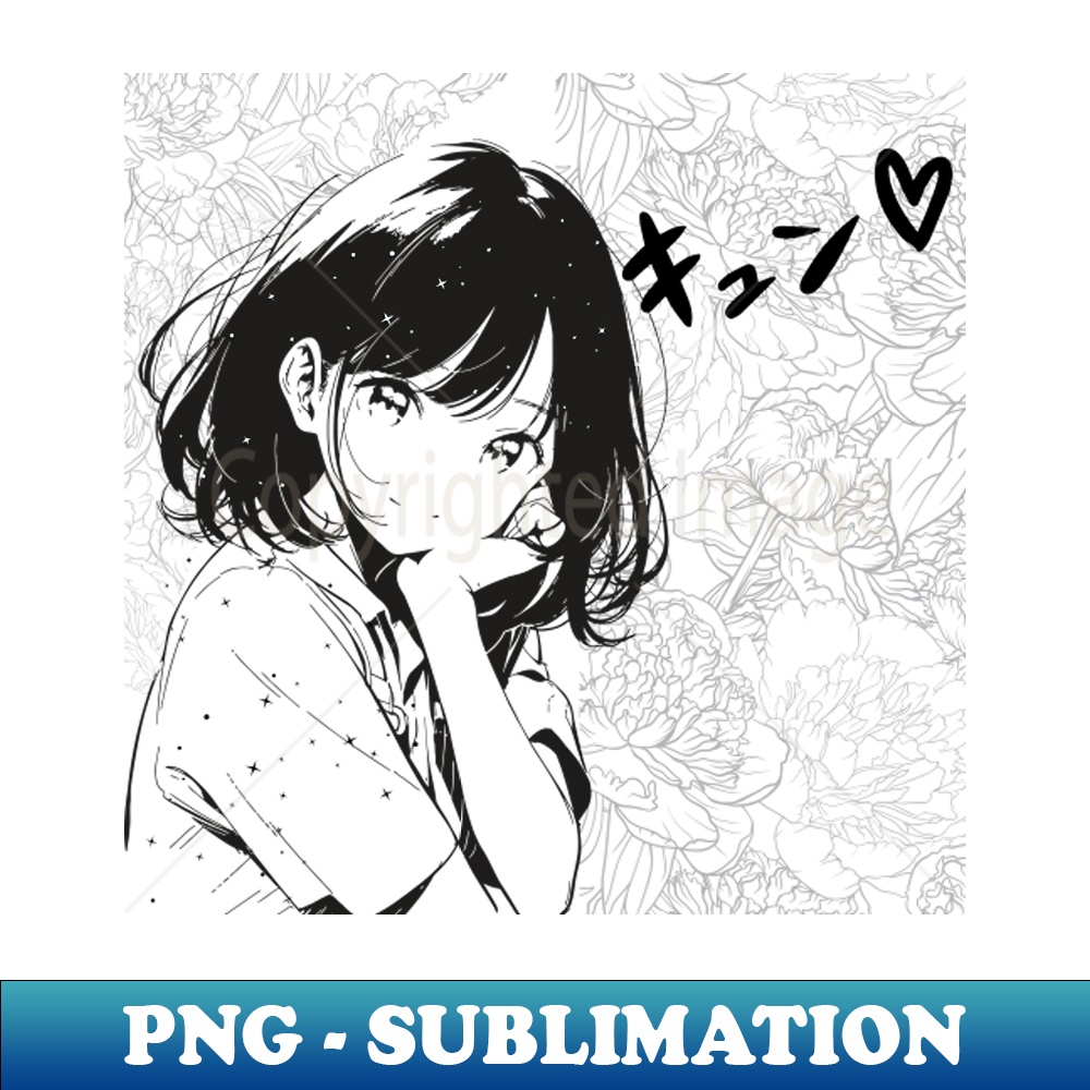 Anime Girl Cute Waifu - Digital Sublimation Download File - - Inspire ...