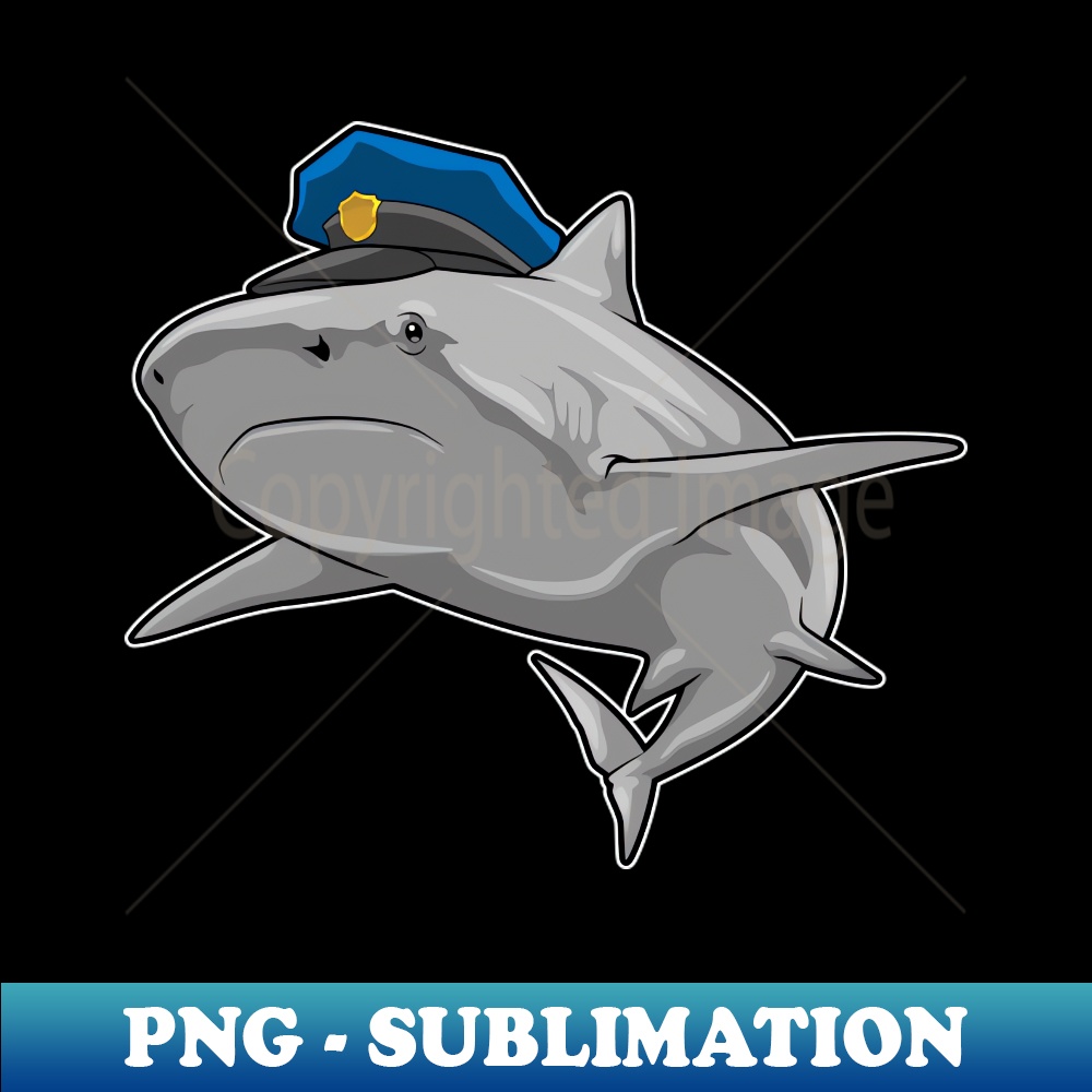 Shark as Police officer Police - Unique Sublimation PNG Down | Inspire ...