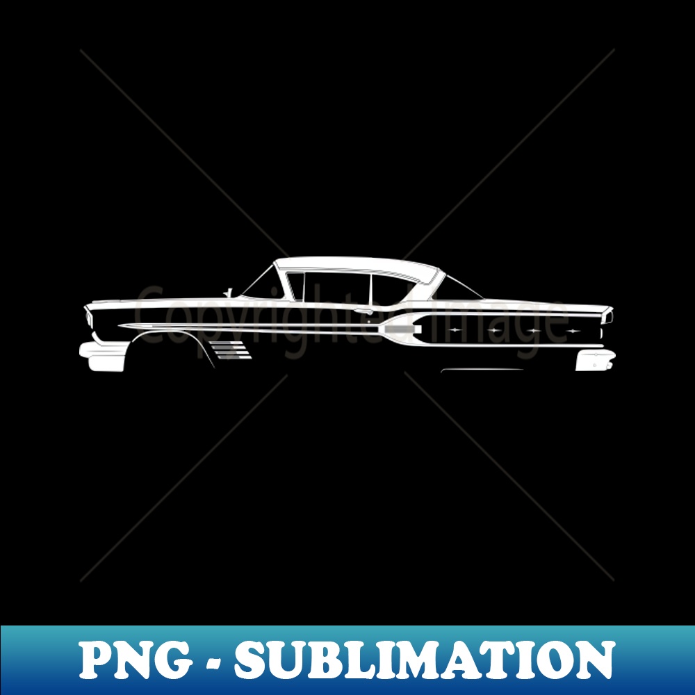 Pontiac Bonneville Custom Sport Coupe 1958 Silhouette - PNG - Inspire ...
