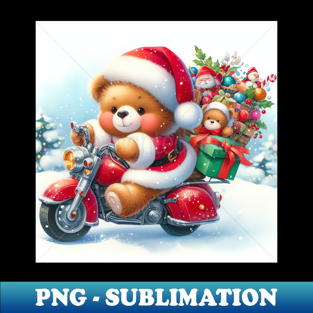 Santa Teddy bear - Modern Sublimation PNG File - Revolutioni | Inspire Uplift