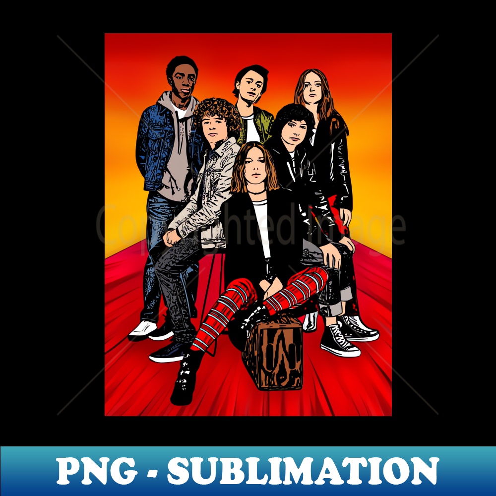 Stranger things members - Elegant Sublimation PNG Download - | Inspire ...