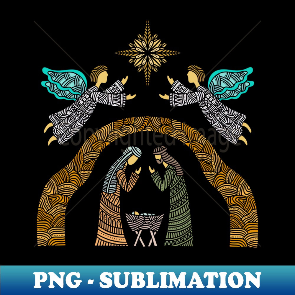 The Nativity scene - PNG Transparent Digital Download File f | Inspire ...