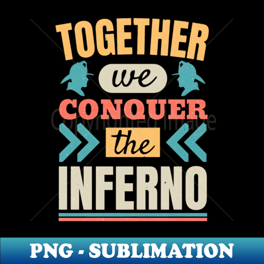 Together we conquer the inferno Fire Fighters - Modern Subli | Inspire ...