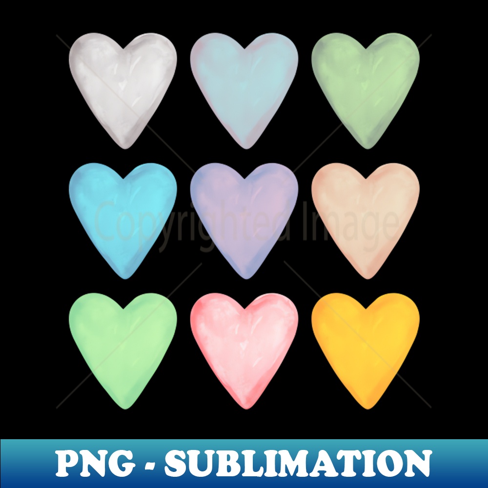 Lots of Hearts - PNG Transparent Digital Download File for S | Inspire ...