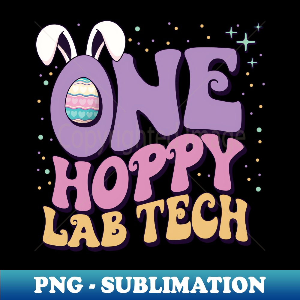 Retro One Hoppy Lab Tech Easter Bunny - High-Resolution PNG | Inspire ...