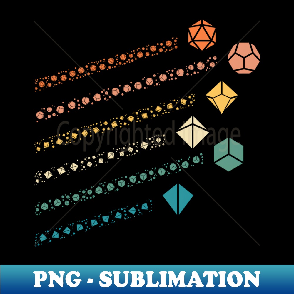 Polyhedral Dice with Retro Dice Trails Tabletop RPG - PNG Tr | Inspire ...